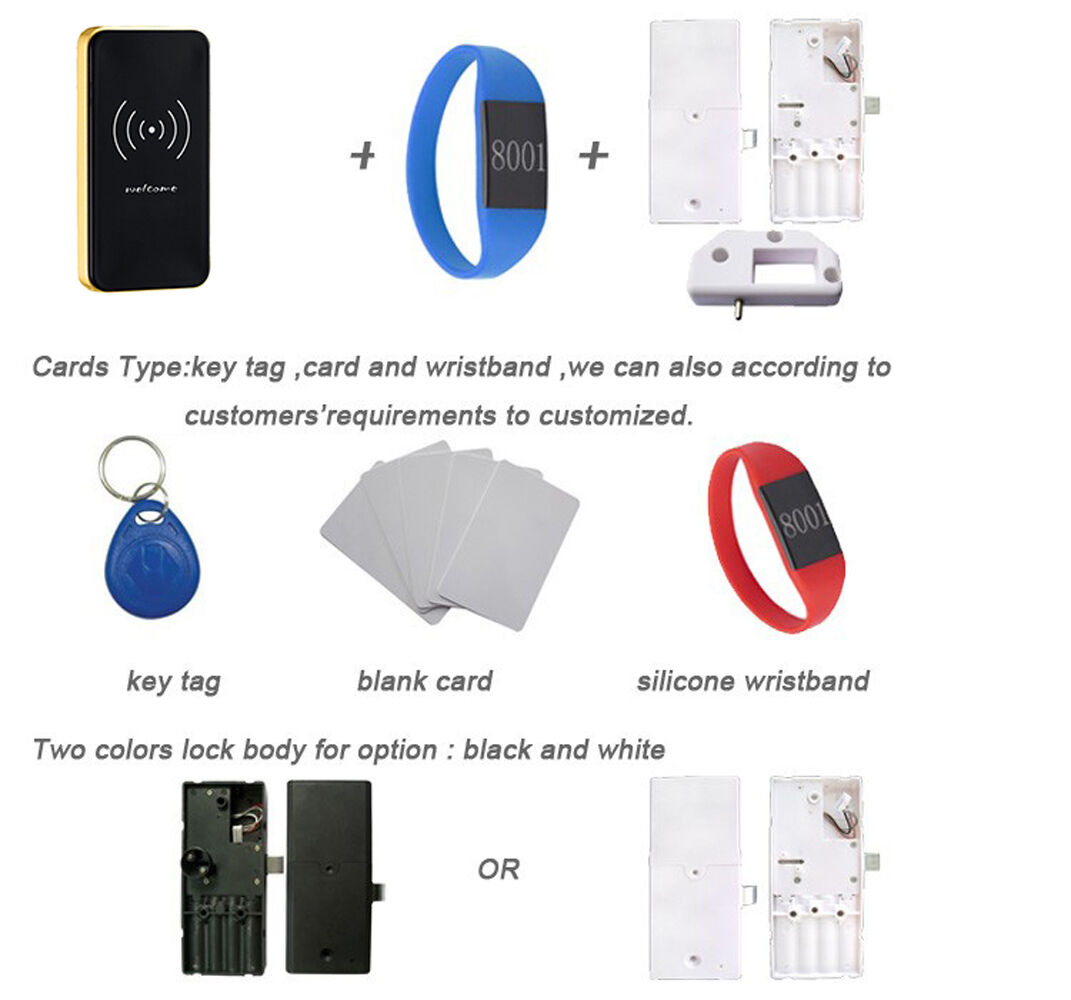 Em118 High Security Cabinet Door Lock Gym Spa Magnetic Panel Latch Card ...