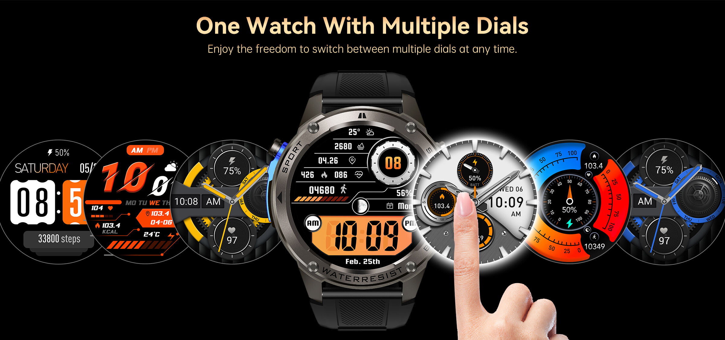 Gps Smart Watch 5atm Waterproof Swimming Algorithms Sports Montre ...