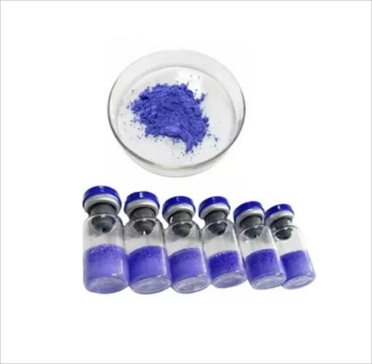 Factory Price Ghk Cu 99% Purity Blue Copper Ghk-cu Blue Copper Peptide ...