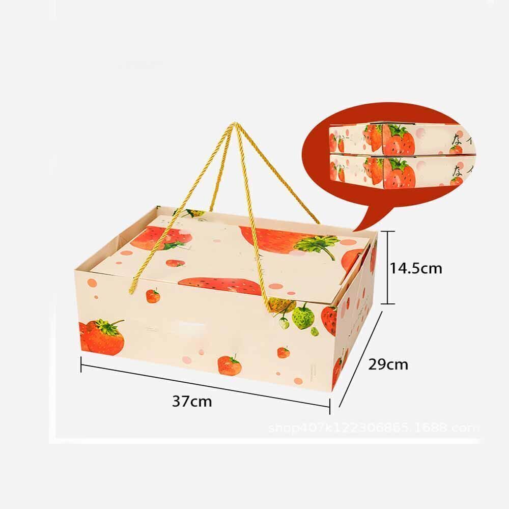 Custom Strawberry Hand Gift Transparent Box Strawberry Gift Packaging ...