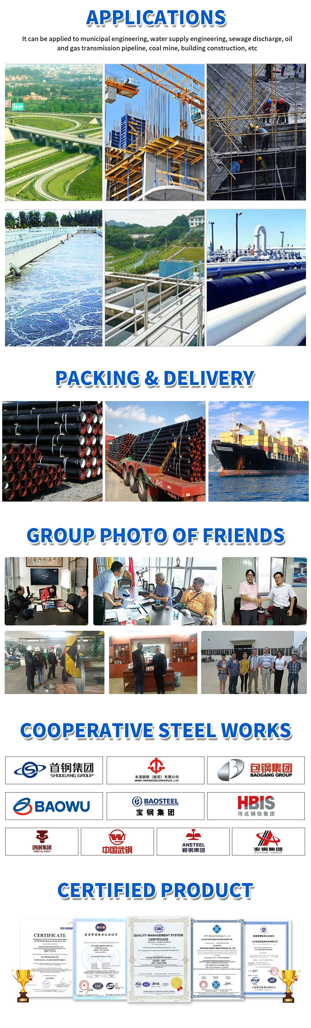 Awwa C110 / Awwa C153 (reducer With Flange, Adapter, Tee) Ductile Iron ...