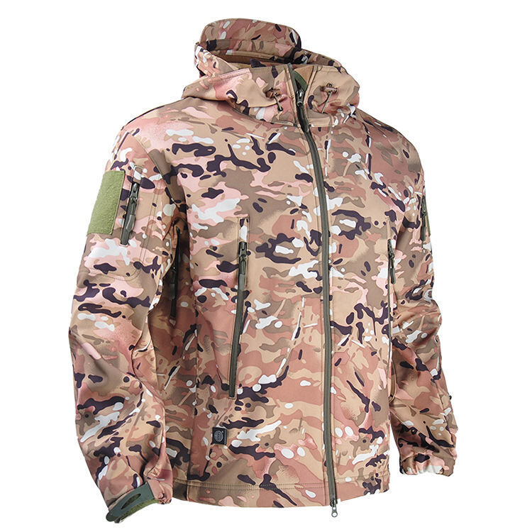 Breathable Waterproof Outdoor Soft Shell Fleece Jacket Camouflage ...