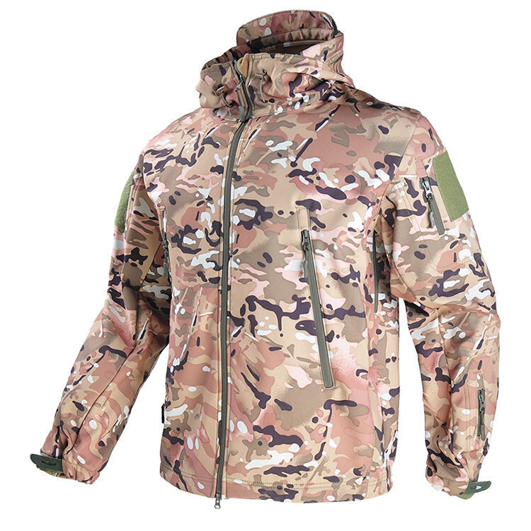 Breathable Waterproof Outdoor Soft Shell Fleece Jacket Camouflage ...