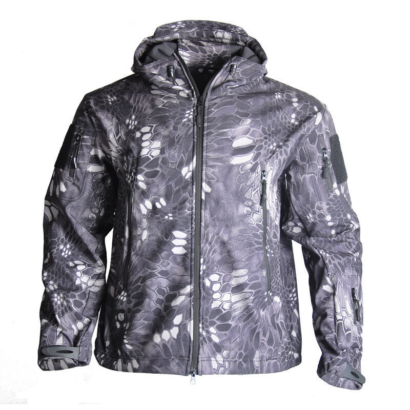 Breathable Waterproof Outdoor Soft Shell Fleece Jacket Camouflage ...