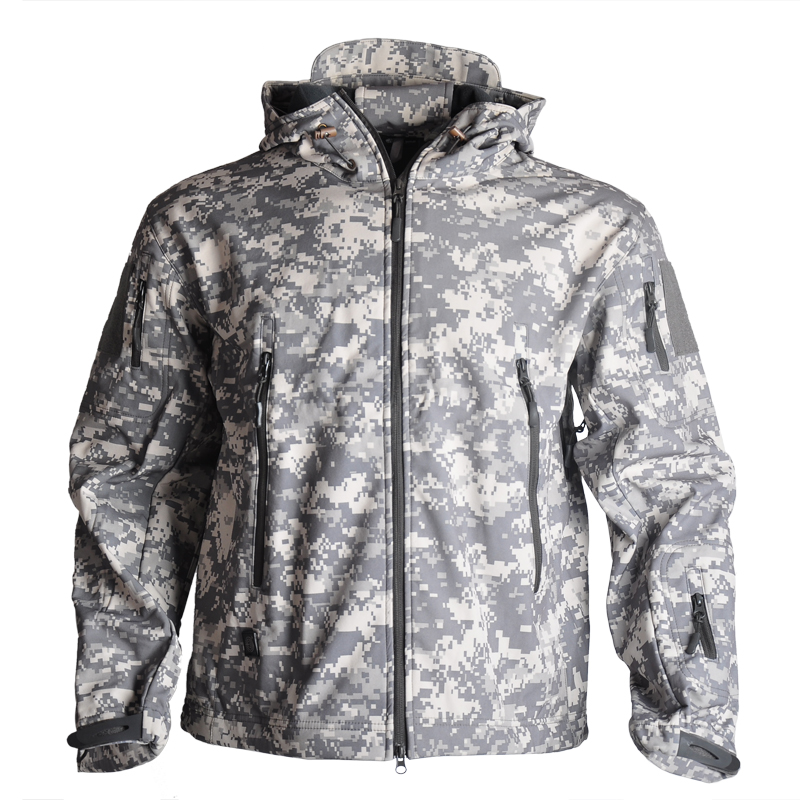 Breathable Waterproof Outdoor Soft Shell Fleece Jacket Camouflage ...