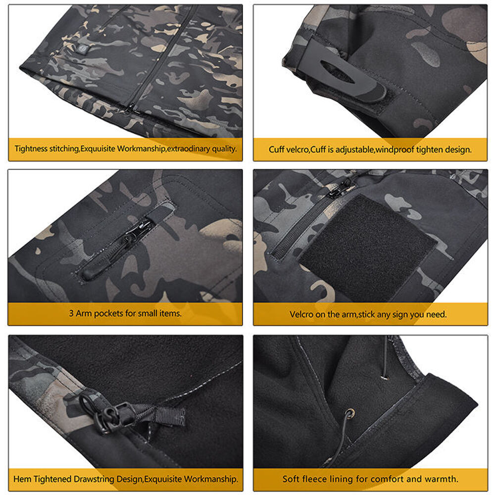 Breathable Waterproof Outdoor Soft Shell Fleece Jacket Camouflage ...