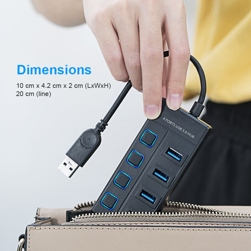 Wholesale Superspeed Usb 3.0 4 Port Hub With Individual Power Switches ...