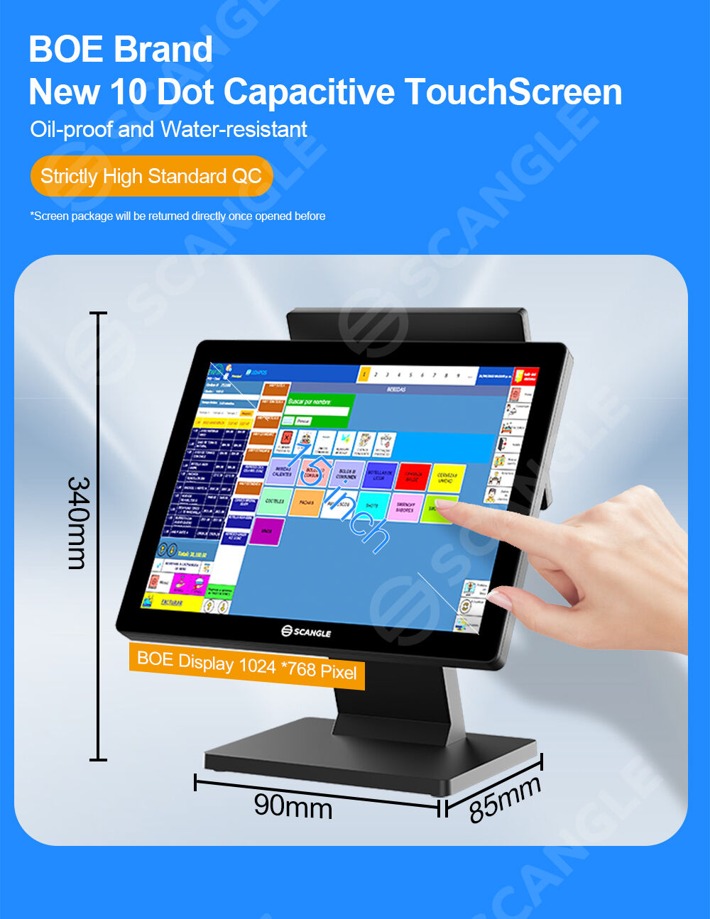 Scangle New Model Touch Pos Terminal 15inch Cash Register With Windows ...