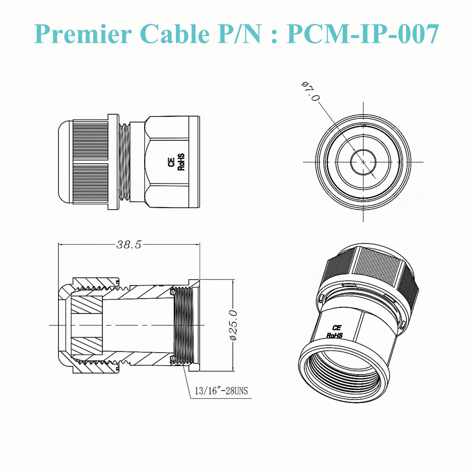 Buy China Wholesale Rj45 Waterproof Connector Ip67 Cable Gland Cover ...