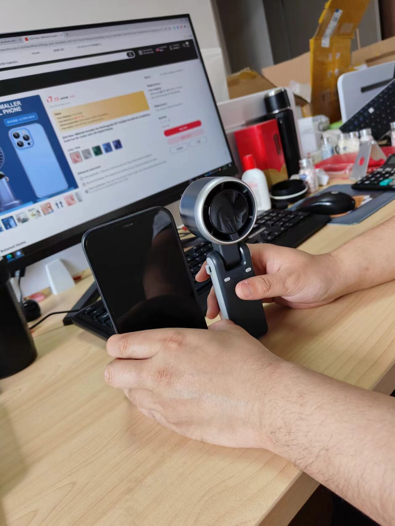 Pix-link 2024 New Portable Handheld Turbo Fan 5 Gear Wind Battery ...