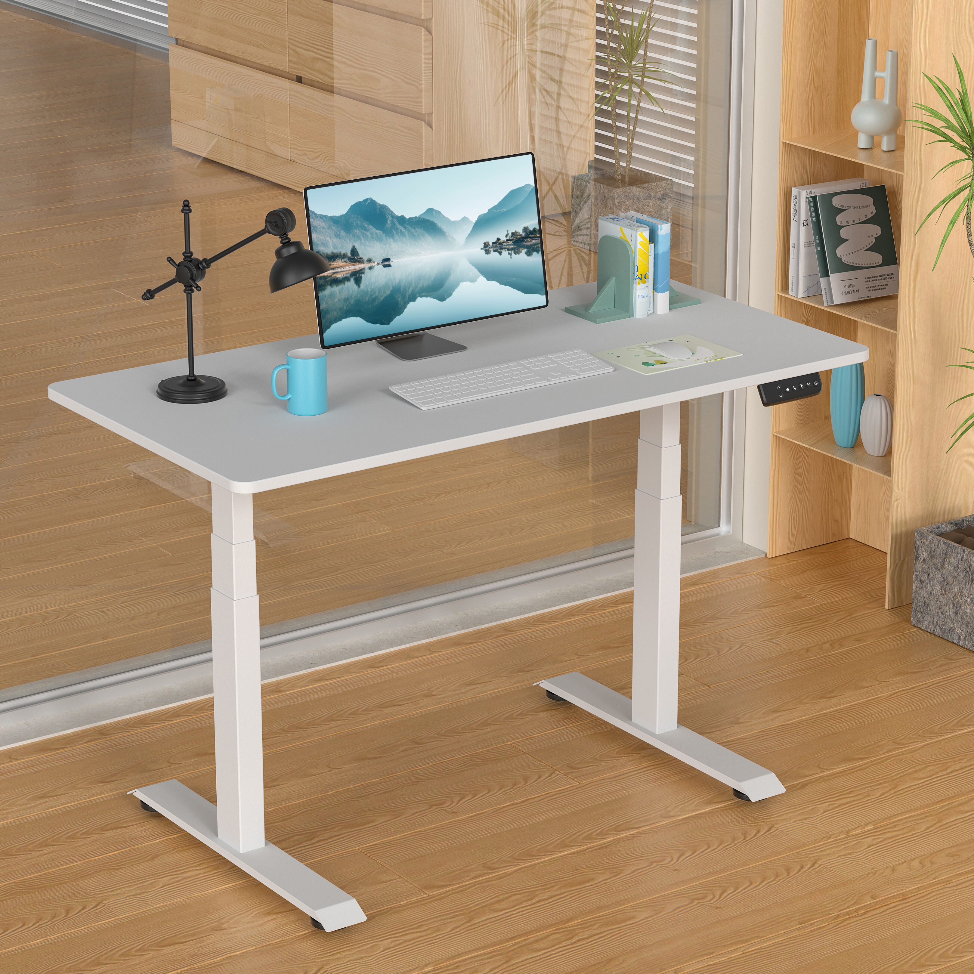 Modern Furniture Electric Height Adjustable Rising Desk For Office ...