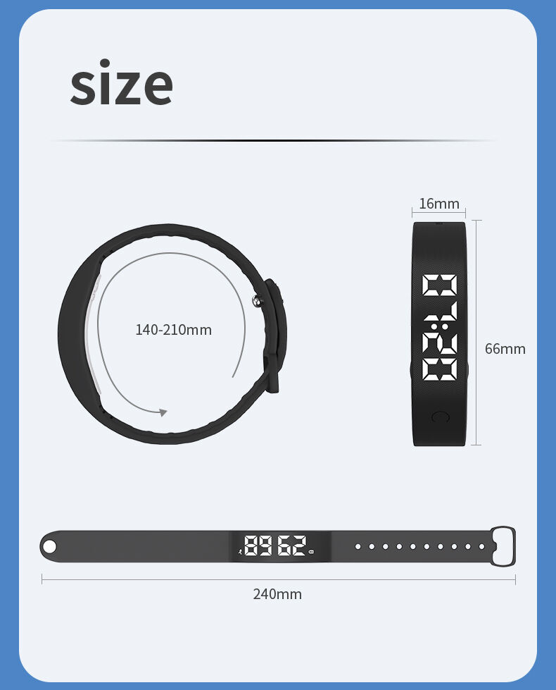 Pedometer Countdown Vibrate Reminder Eco-friendly Silicone Smart ...