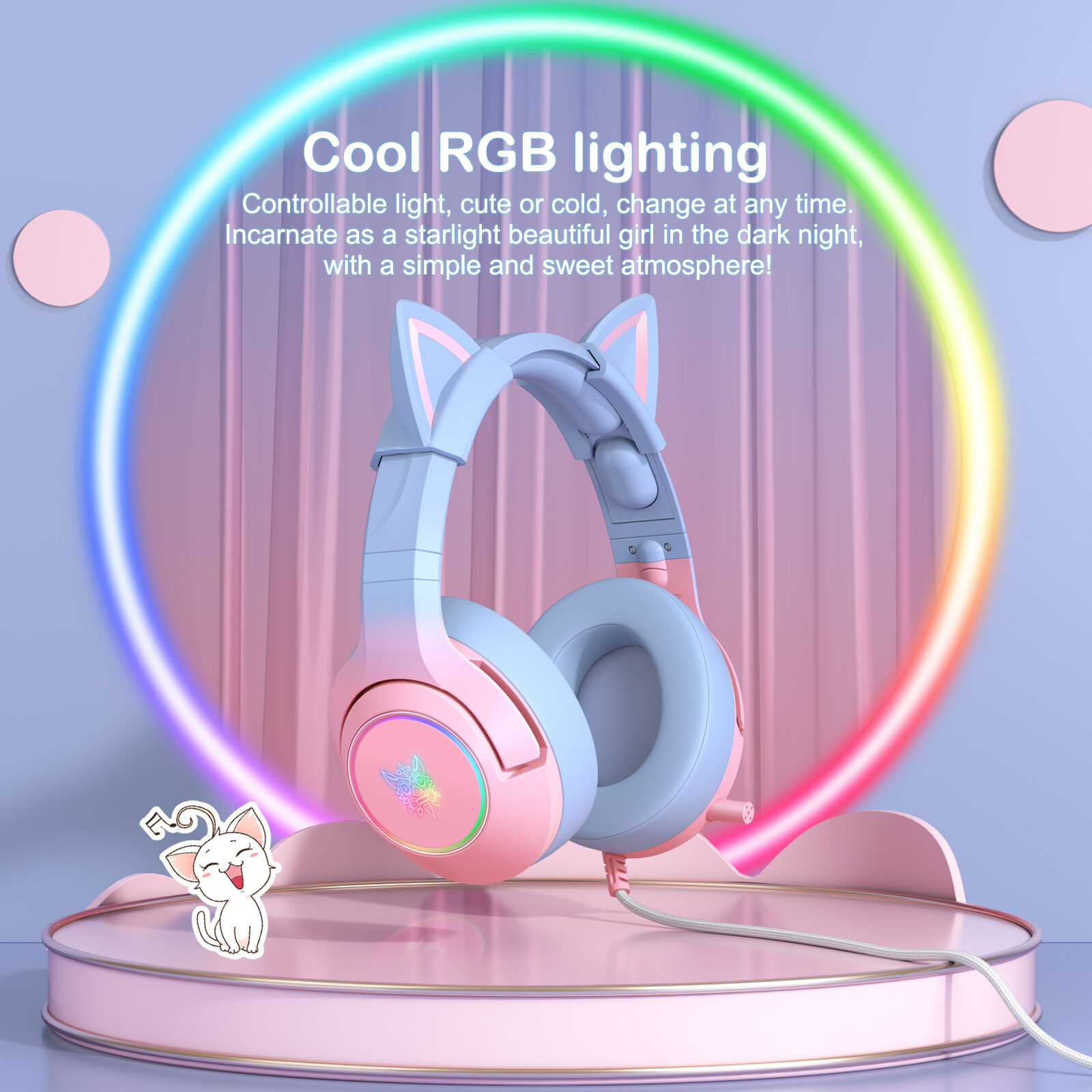 Onikuma Gt826 Top Tri-mode Metal Gaming Headset With Crystal Clear Mic ...