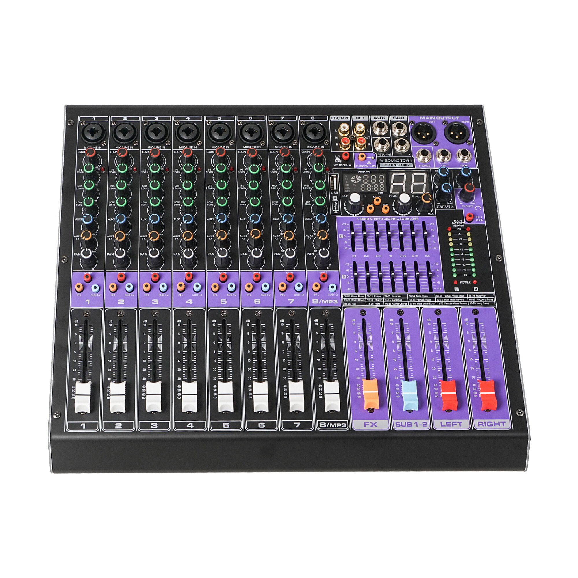 Bulk Buy China Wholesale Sound Town 8-channel Professional Audio Mixer ...