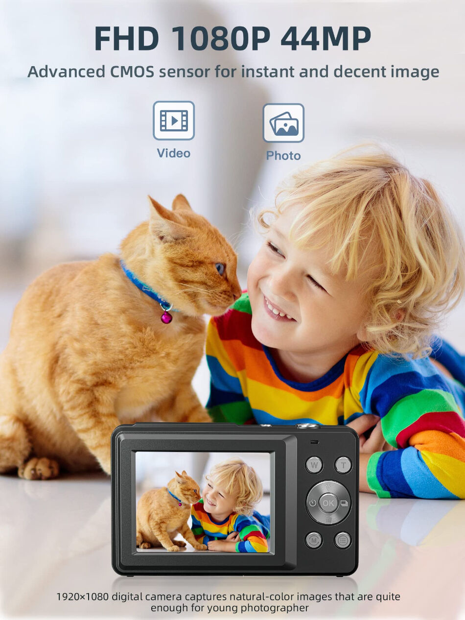 Digital Camera, Fhd 1080p Camera, Digital Point And Shoot Camera With ...