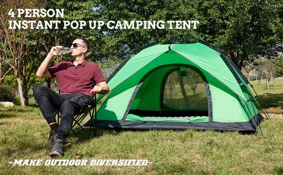 Waterproof Outdoor 2-4 Man Pop Up Tents Small Automatic Easy Carry ...