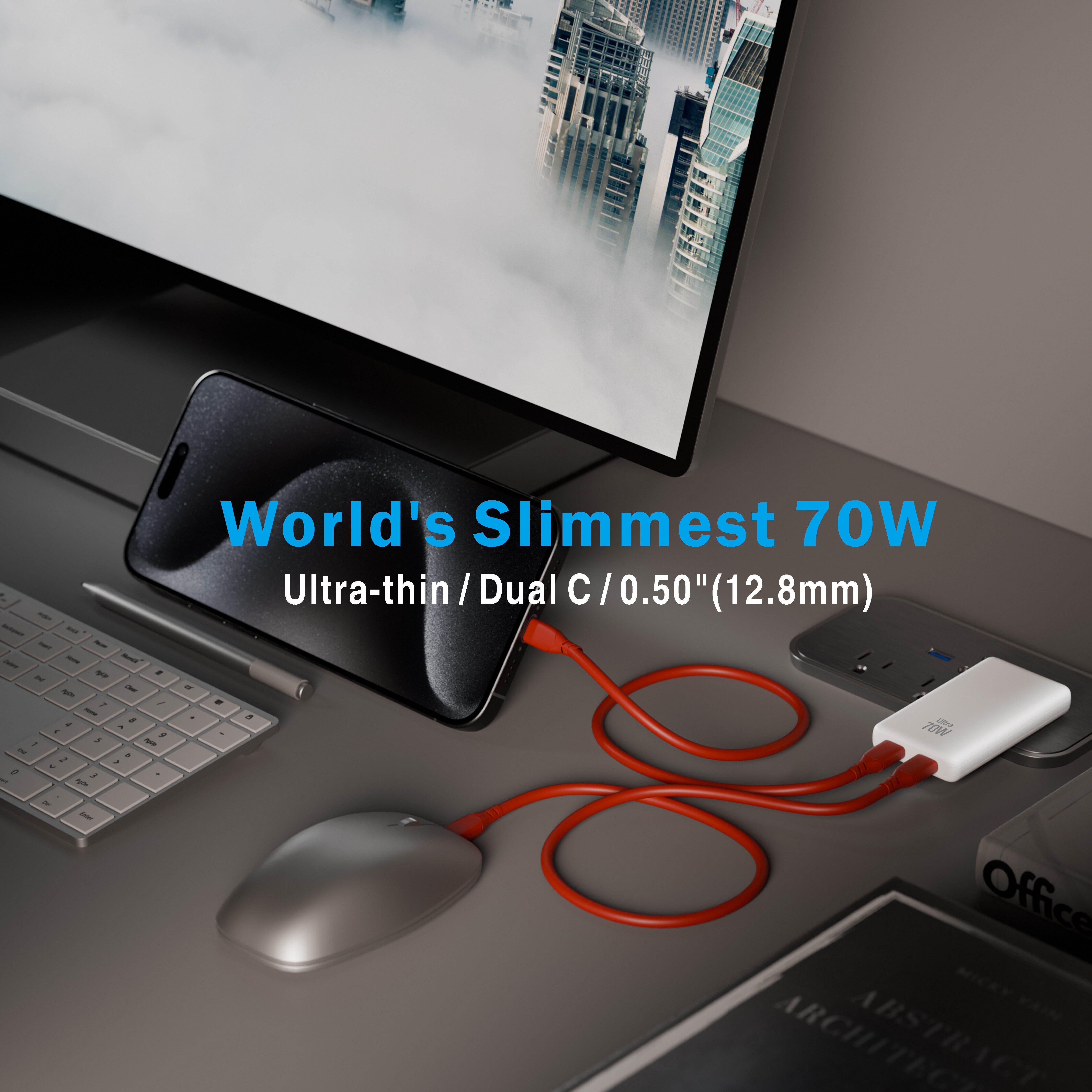 Slim 70w Charger Gan Charger Compatible With Multi-country Adapters ...