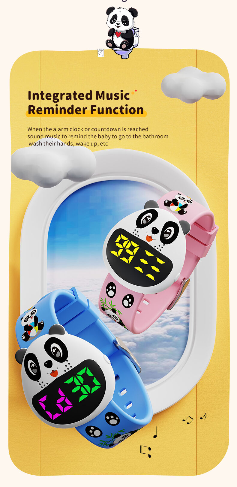 Kids Smart Potty Training Watch Baby Toilet Training Reminder Countdown ...