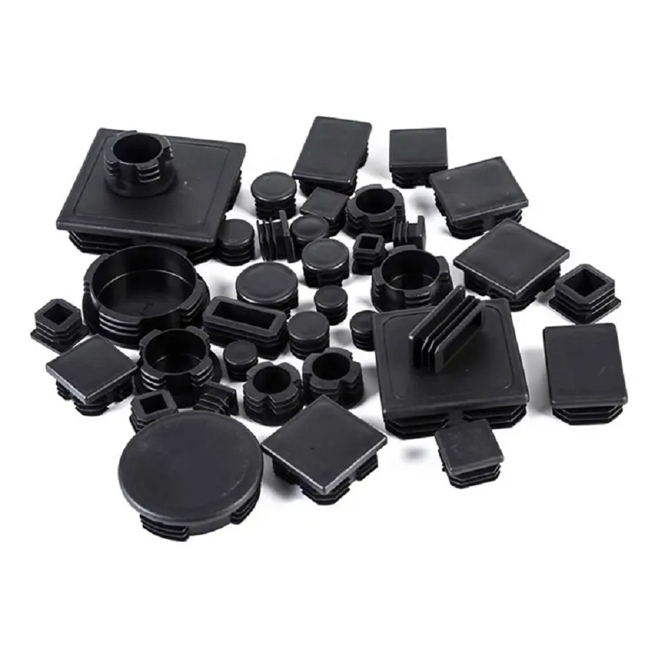 Black Pp Square Plastic Tube Cap Tube Push Pull Plug For Fence Post ...