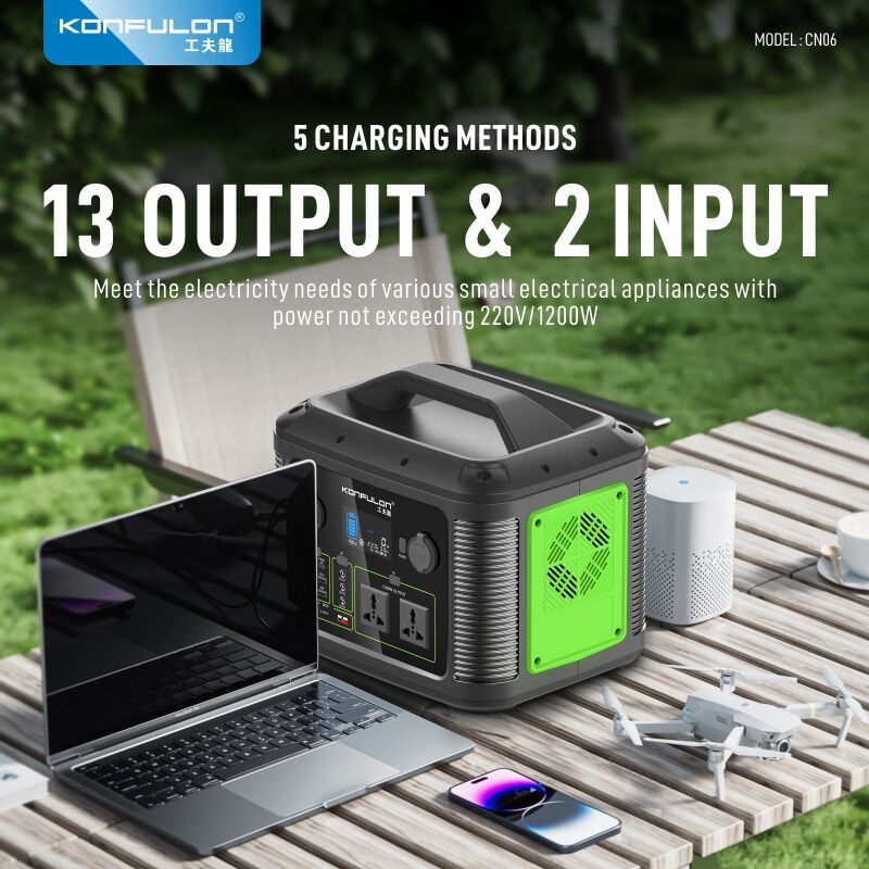 Konfulon Original 315000mah High Capacity 1200w Ups Power Station Support Photovoltaic Input For ...