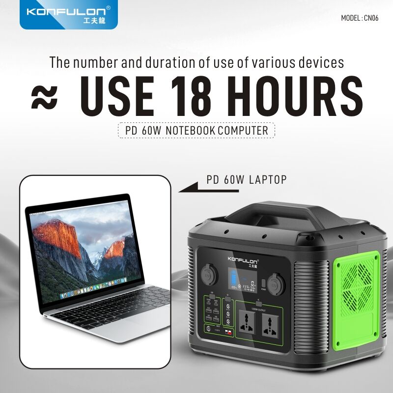 Konfulon Original 315000mah High Capacity 1200w Ups Power Station Support Photovoltaic Input For ...