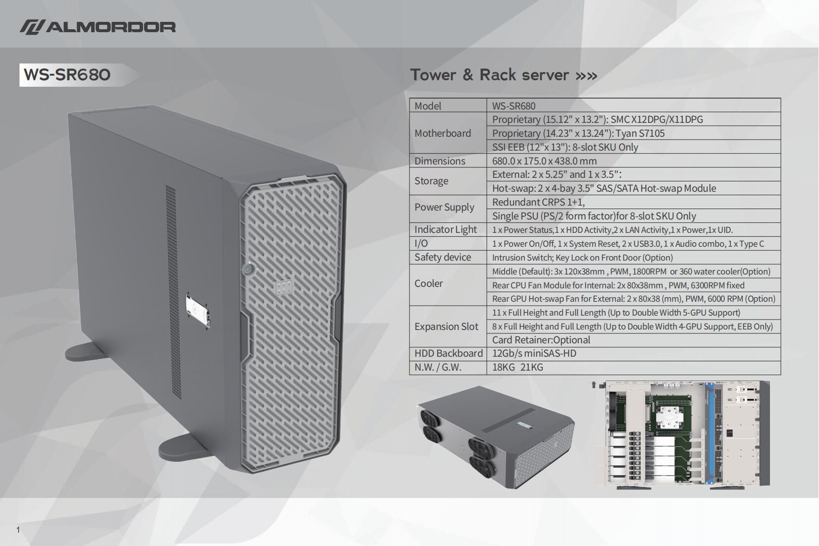 Factory Direct High Quality China Wholesale Ws-sr680 4u Tower Server ...
