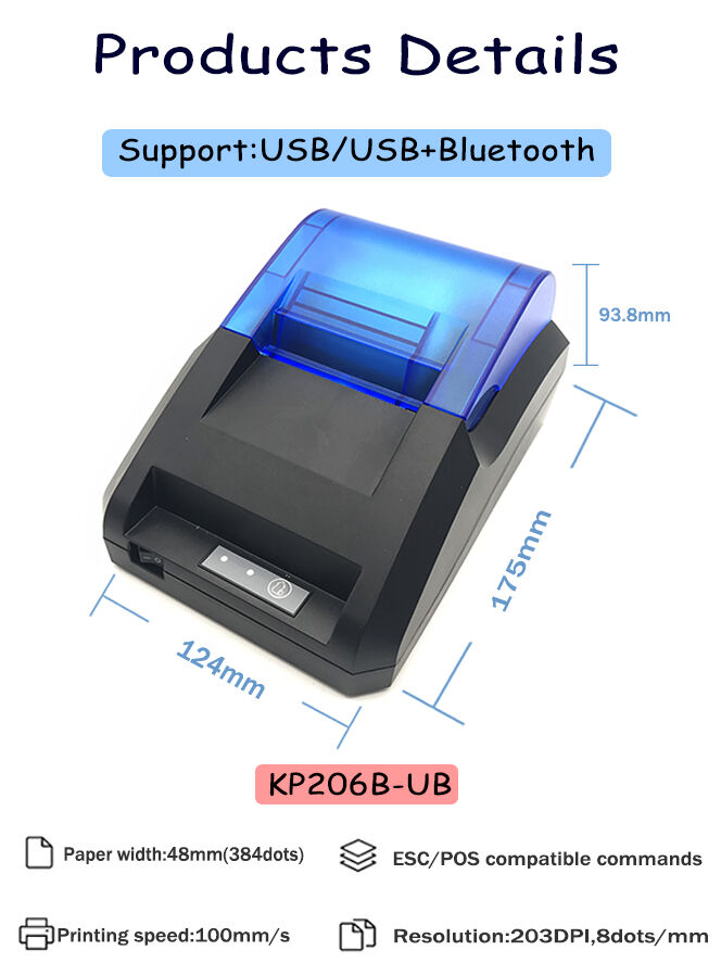 58mm Pos Bill Printer Thermal Receipt Printers Compatible With Cash ...