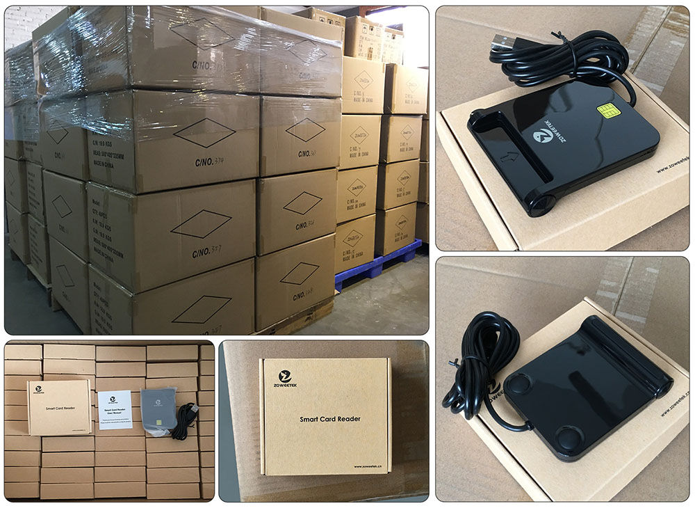 Zoweetek 12026-8 Usb/type-c Smart Chip Card Reader Iso 7816 Emv Reader ...