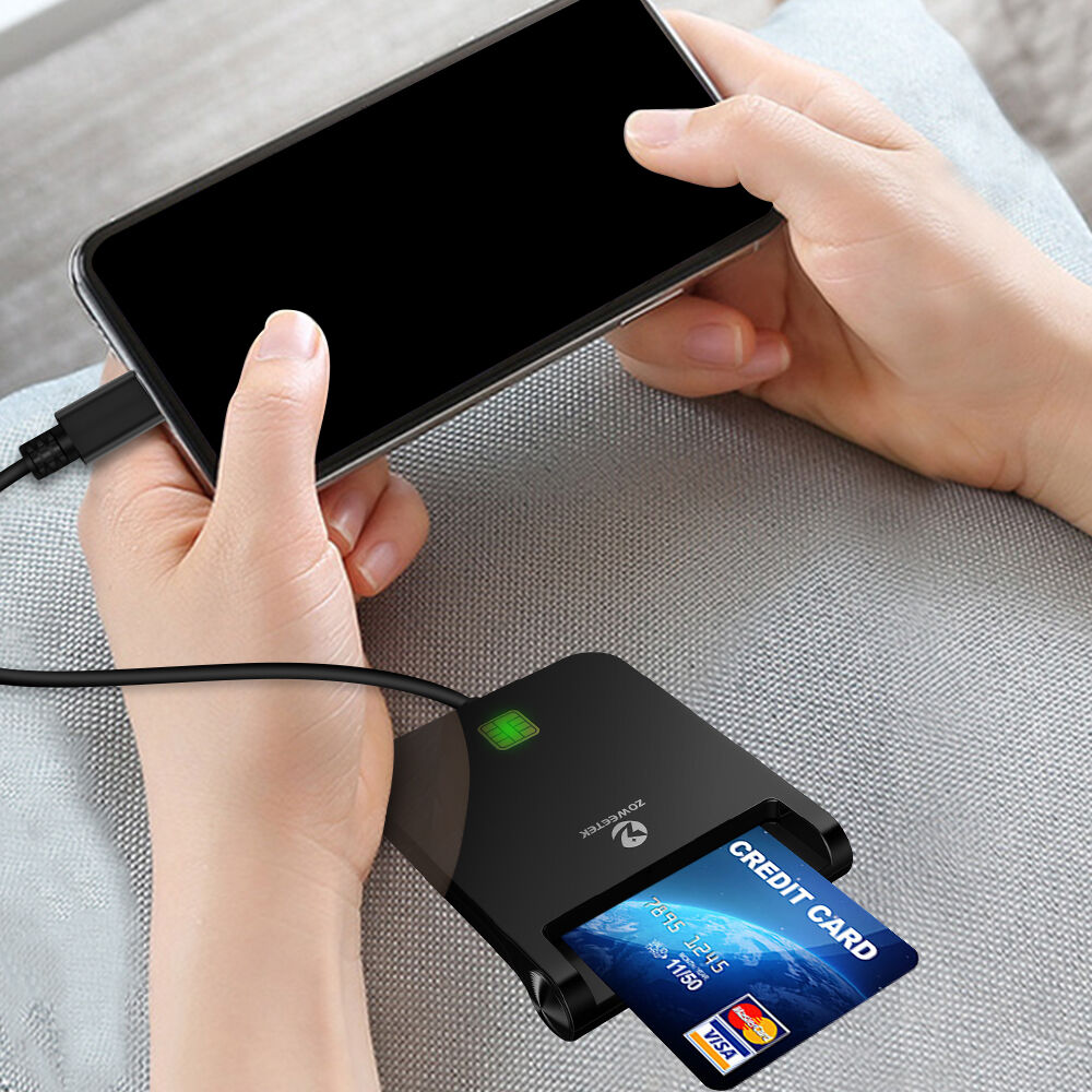 Zoweetek 12026-8 Usb/type-c Smart Chip Card Reader Iso 7816 Emv Reader ...