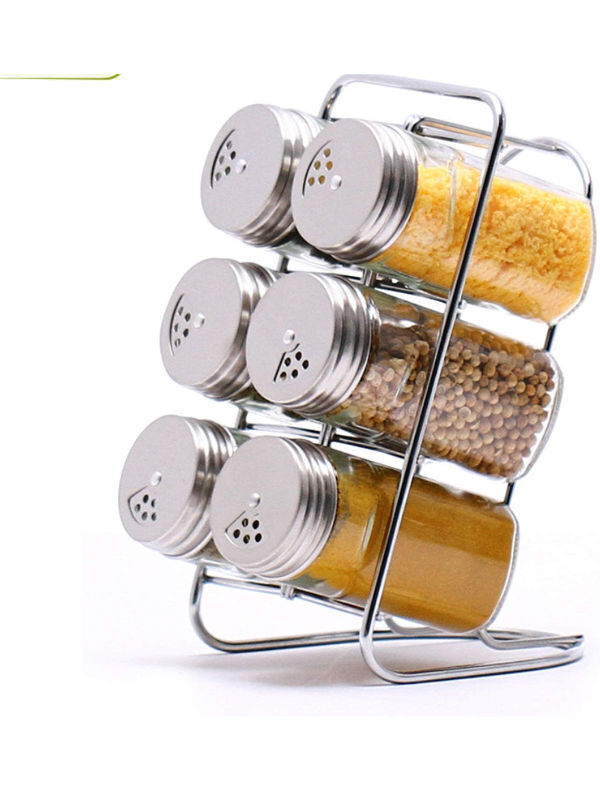 Glass Spice Jars With Stainless Steel Lid Glass Condiment Bottle Set With Stainless Steel Rack Glass Spice Bottle Cutlery Set Salt Pepper Shaker Set Buy China Wholesale Glass Spice Jar Flavoring