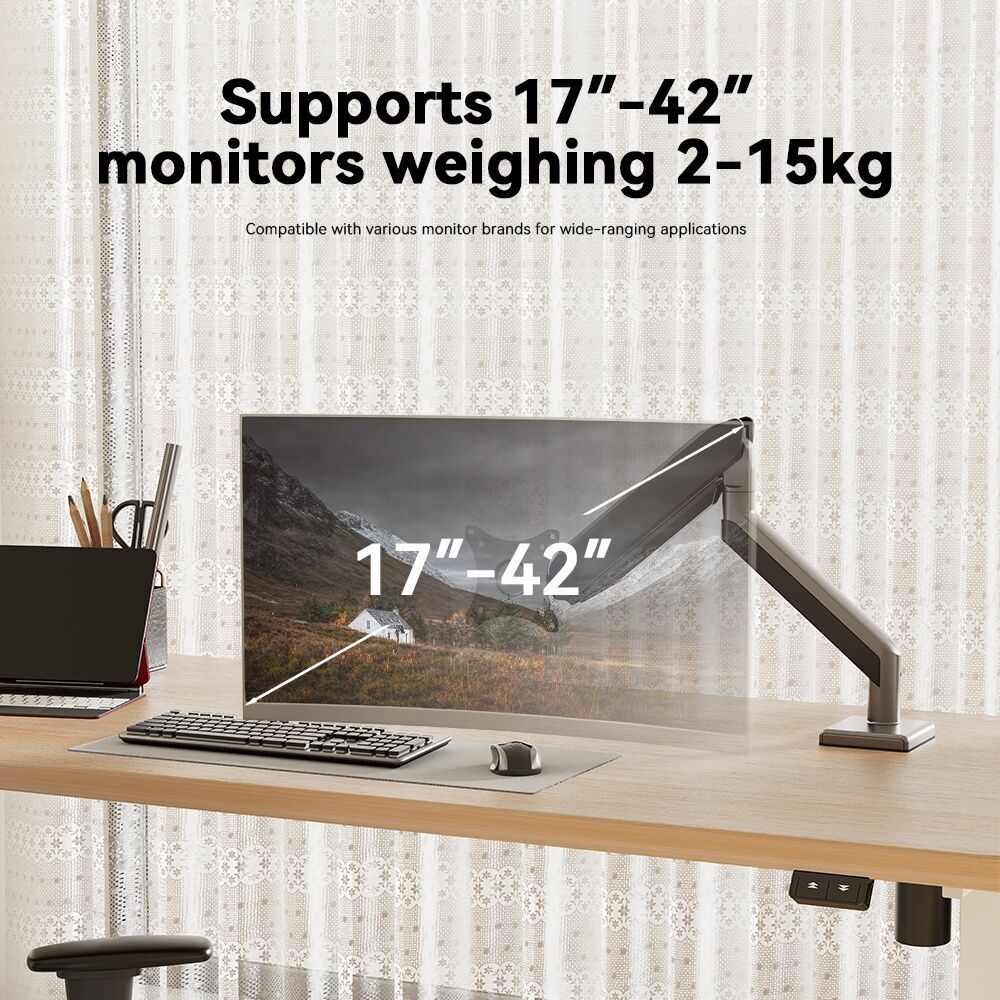 Customized Single Monitor Stand Desktop Mounted Height Adjustable ...