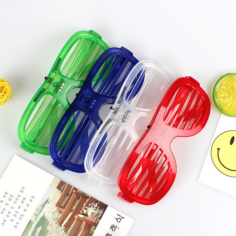 Halloween Christmas Led Light Up Glasses Plastic Toys Shutter Shades ...
