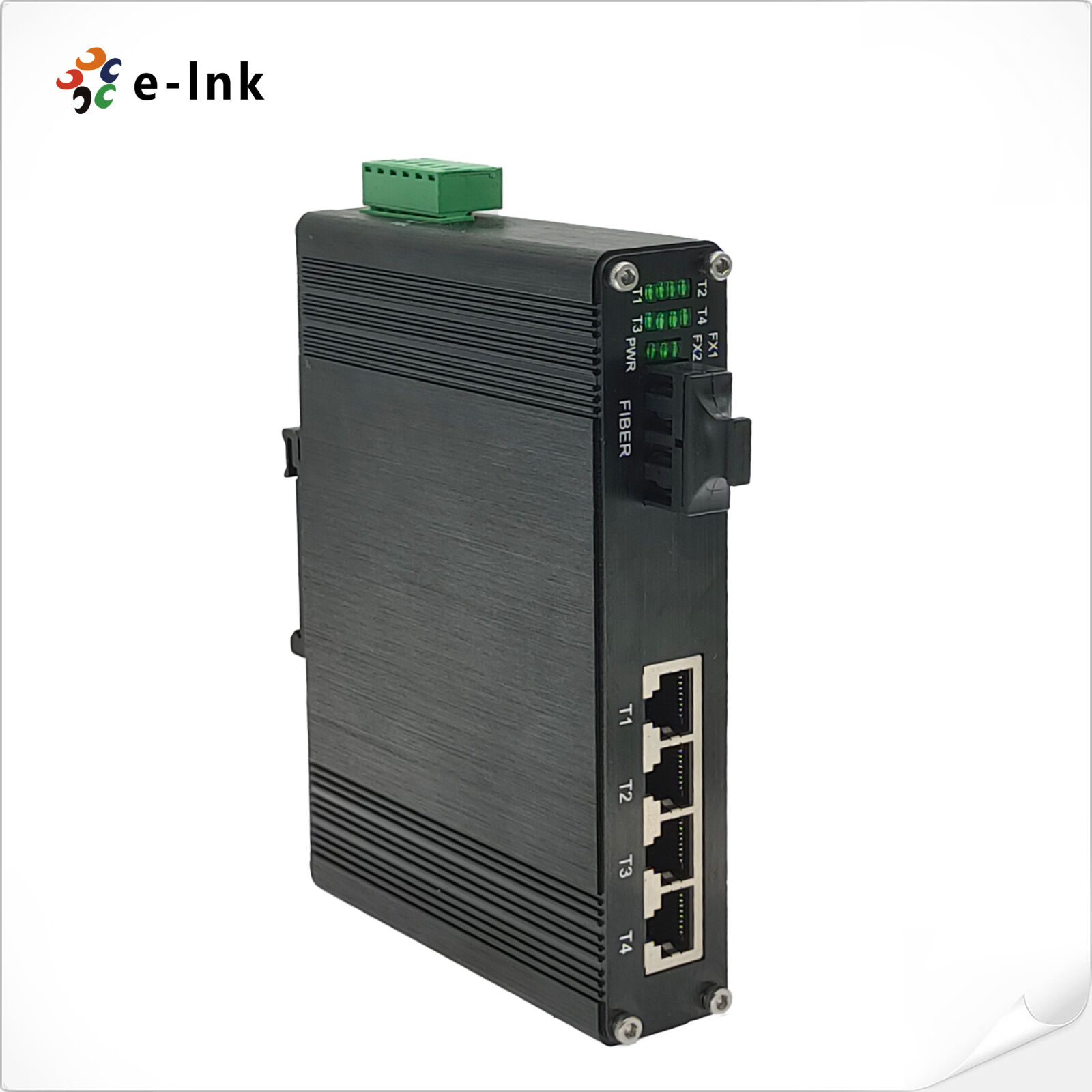 60w Poe Switch Industrial 4-port 10/100/1000t 802.3at Poe + 1-port 100 ...