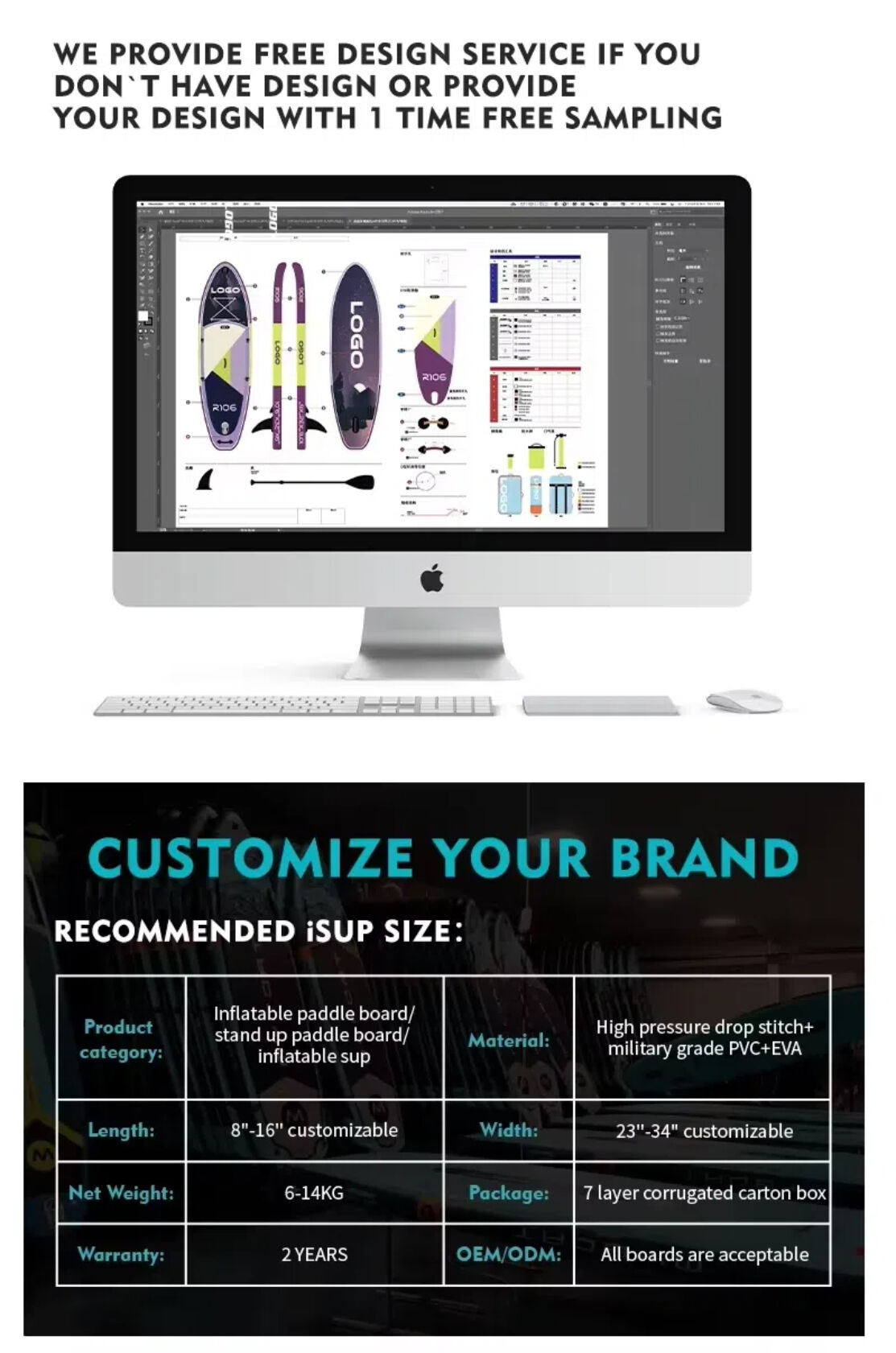 Dixero Black 11' Length Kayak Yoga Lake Touring Inflatable Stand Up ...