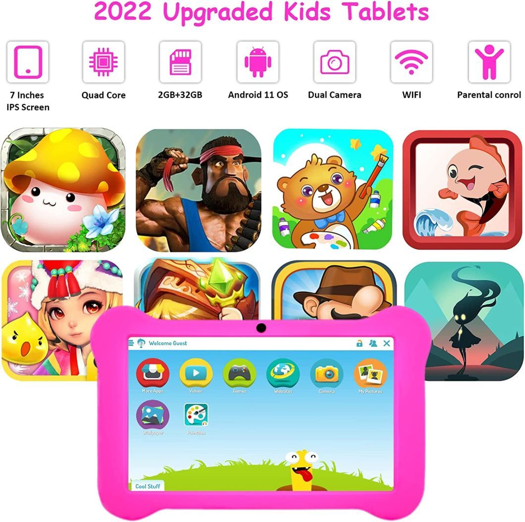 7 Inch Toddler Tablet Pc Android 12 Tablet For Kids 2gb+32gb Learning ...