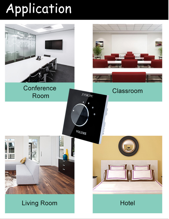 Pc5 Penguat Dinding Audio Pintar Putih Sinar Bulan Emas Pengendali ...