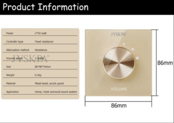 Pc5 Penguat Dinding Audio Pintar Putih Sinar Bulan Emas Pengendali ...