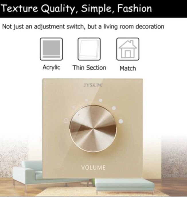 Pc5 Penguat Dinding Audio Pintar Putih Sinar Bulan Emas Pengendali ...