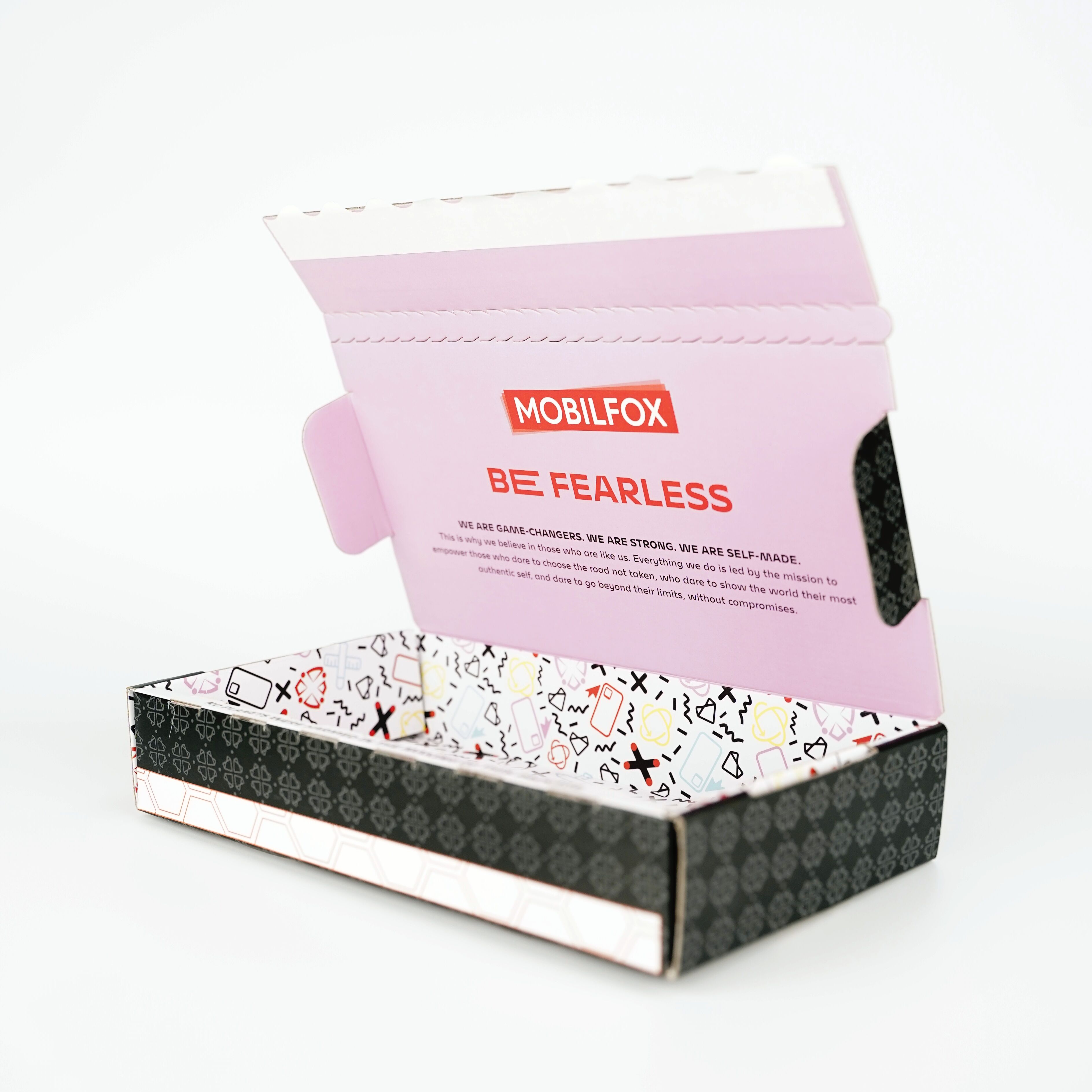 Custom Logo Cardboard Shipping Box With Zipper Strip Commerce Mailing ...