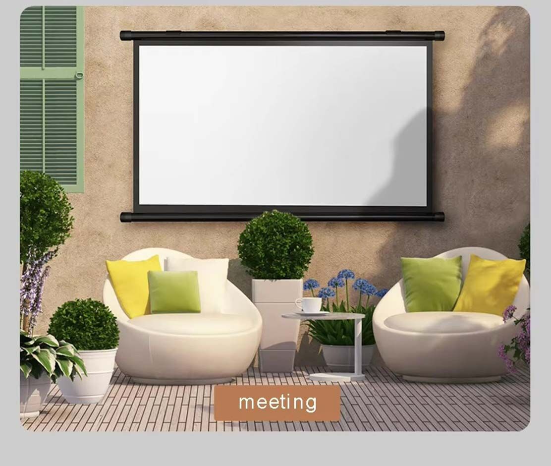 2024 High Quality Wall Mounted White 60 Inch -200 Inch Projector Screen ...