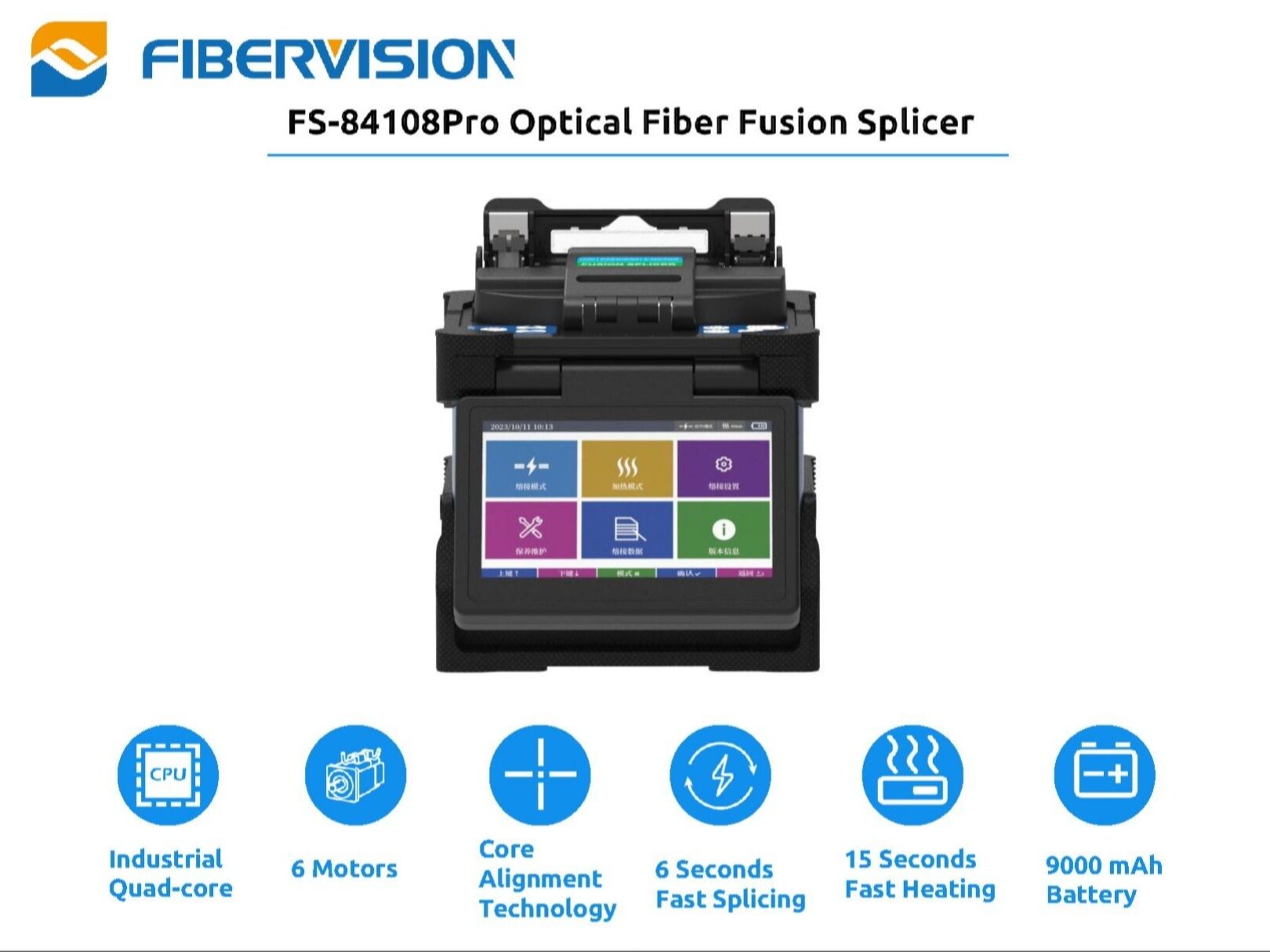 Buy China Wholesale Fibervision 2024 Hot Sale 6 Motor Optical Fiber Fusion Splicer Ftth Fiber ...
