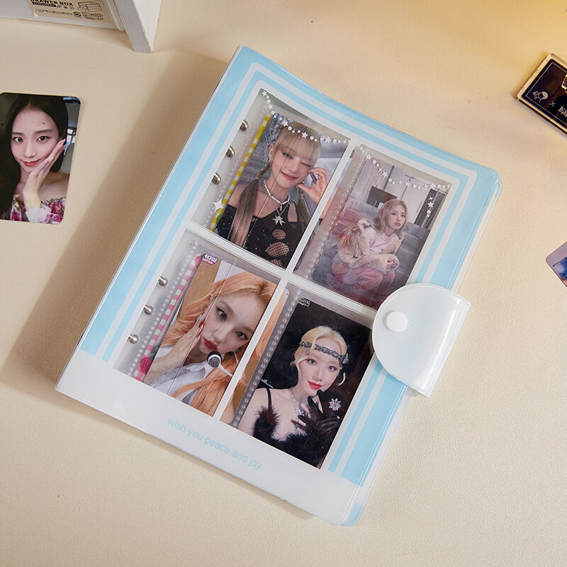 Card Album Loose-leaf Transparent Card Album 3-inch Four-frame Idol ...