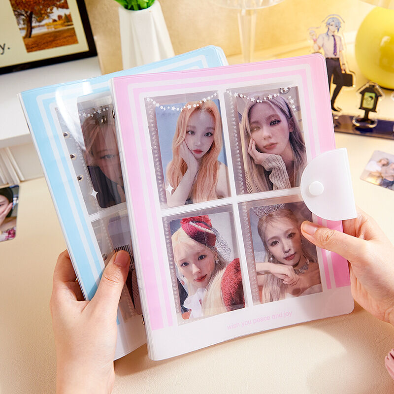 Card Album Loose-leaf Transparent Card Album 3-inch Four-frame Idol ...