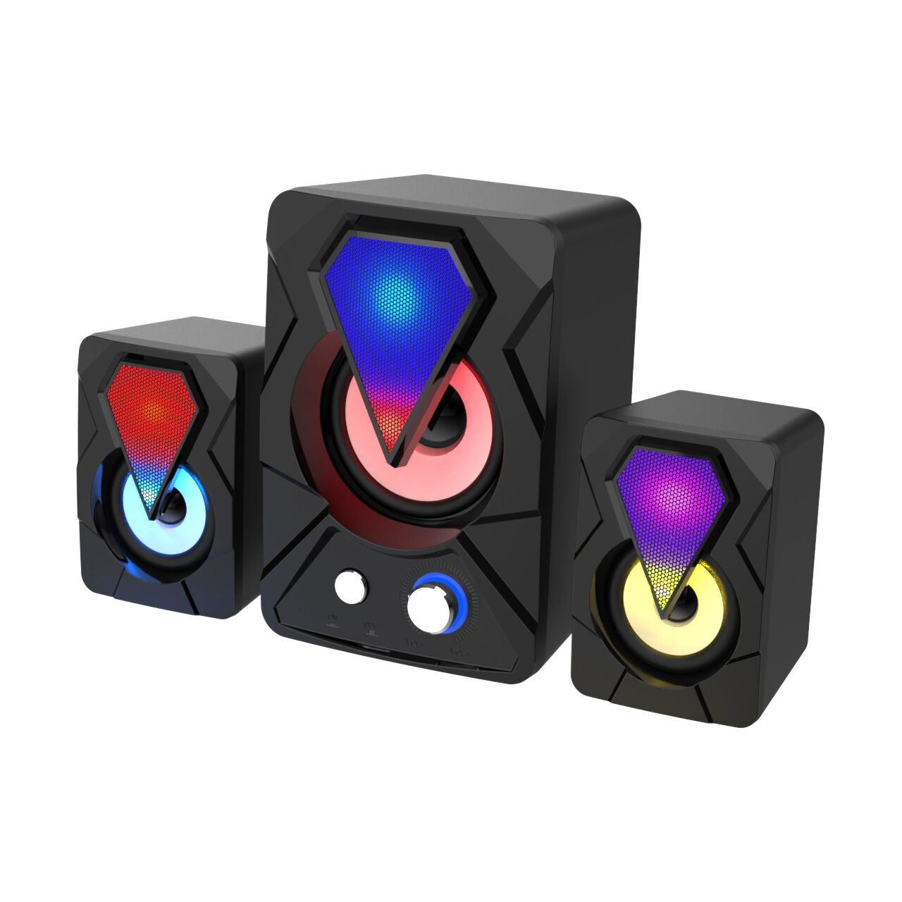 Computer Speakers,mini Pc Speakers With Subwoofer,2.1 Desktop Speakers ...