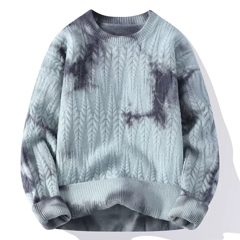 Tie Dye Fancy Pattern Heavy Gauge Casual Sweater, Tie Dye Pullover ...