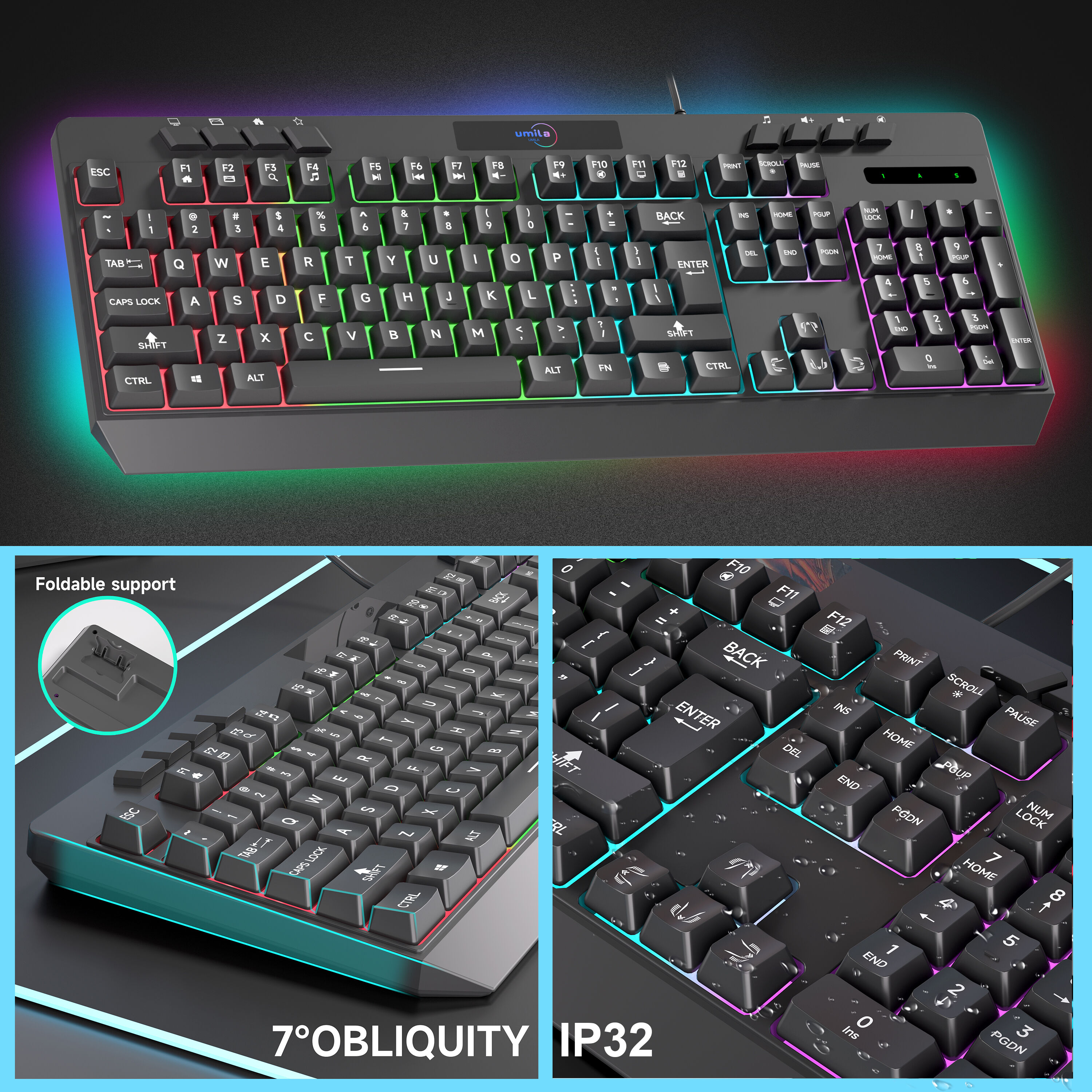 High Quality Desktop Optical 104 Keys Multi Keys Wired Usb Gaming ...