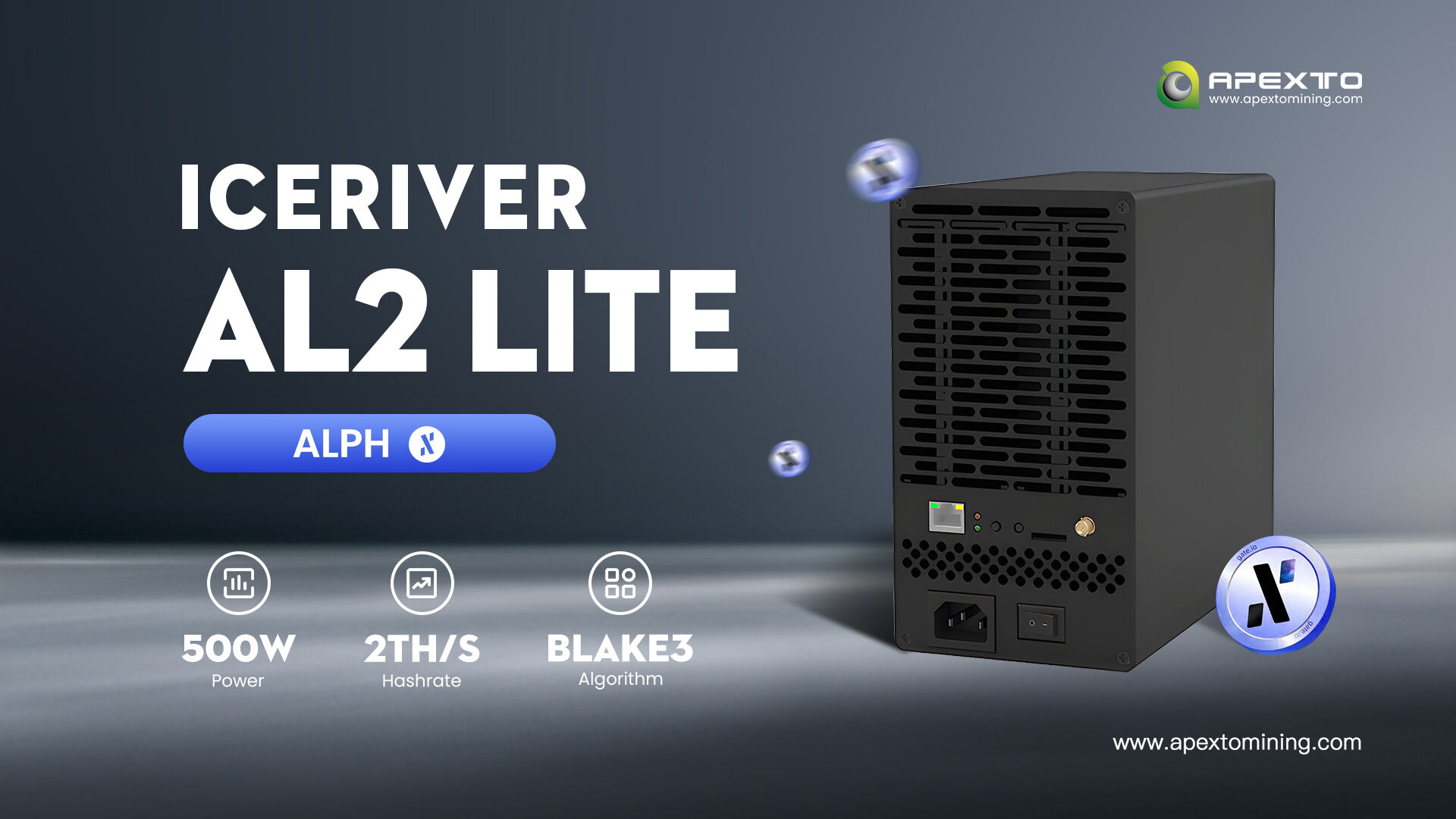 Global Version Asic Miner Iceriver Al2 Lite 2th 500w Alph Miner Homeuse ...