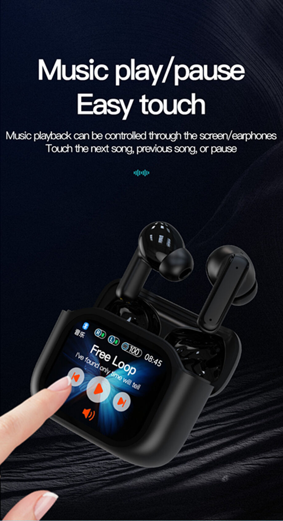 Buy China Wholesale Wireless Full Color Touch Screen Smart In-ear ...