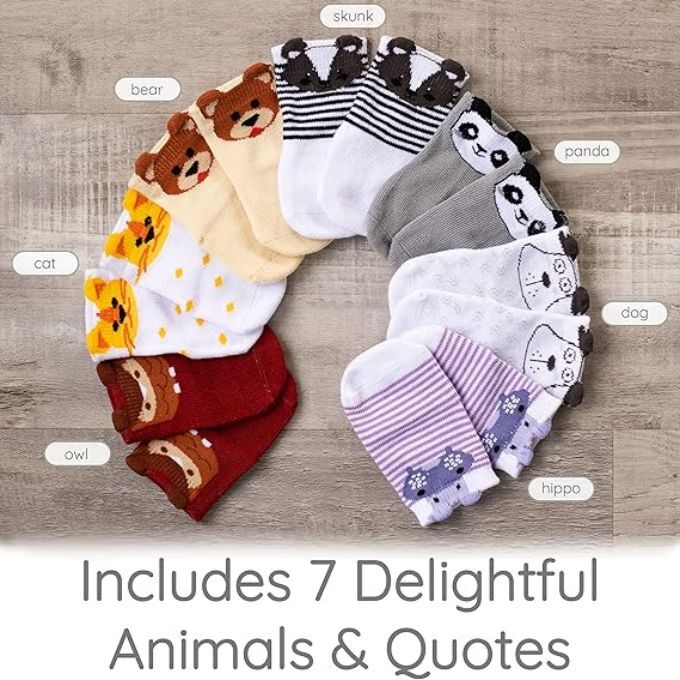 Baby Sock Gift Set - 7 Unique Pairs, Cute & Funny Unisex Newborn Gifts ...