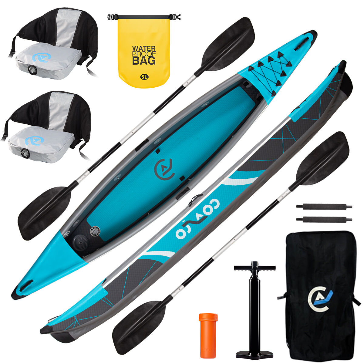 Oem Outdoor Water Sport Blue Fishing Double Seats 2 Person 14ft Kayak ...